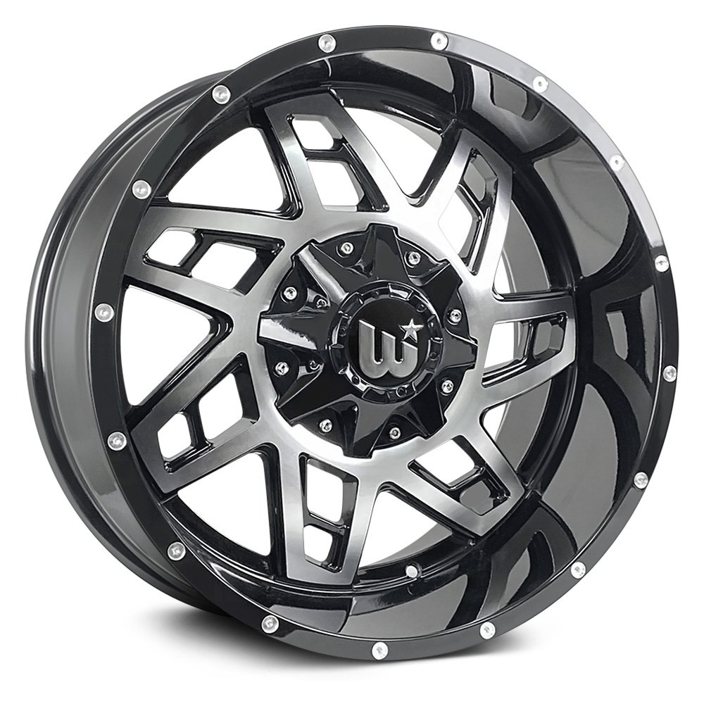 WESTERN® COLT Wheels - Brushed Face with Gloss Black Lip Rims