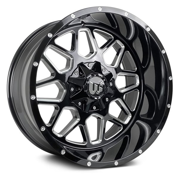 WESTERN WHEELS® CORRAL Wheels - Gloss Black with Milled Spokes and ...