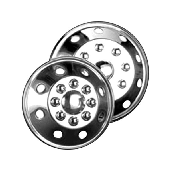 Wheel Masters® 3195B0 - 19.5" 8 Hole Stainless Steel Wheel Covers