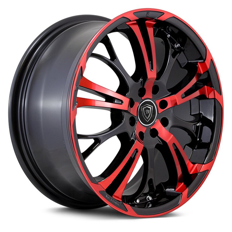 WHITE DIAMOND® W667 Wheels - Black with Red Face Rims