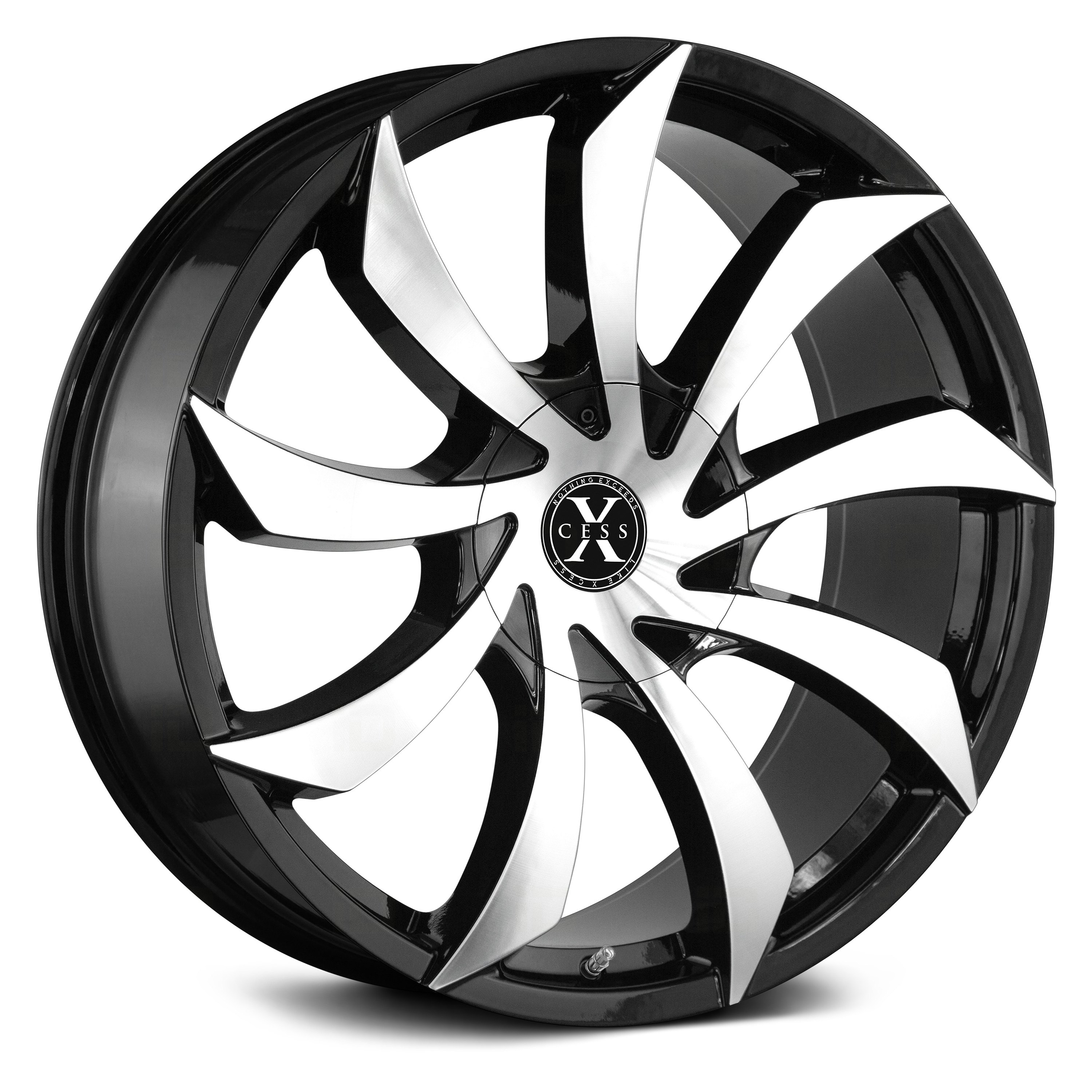 XCESS® X01 Wheels - Gloss Black with Machined Face Rims