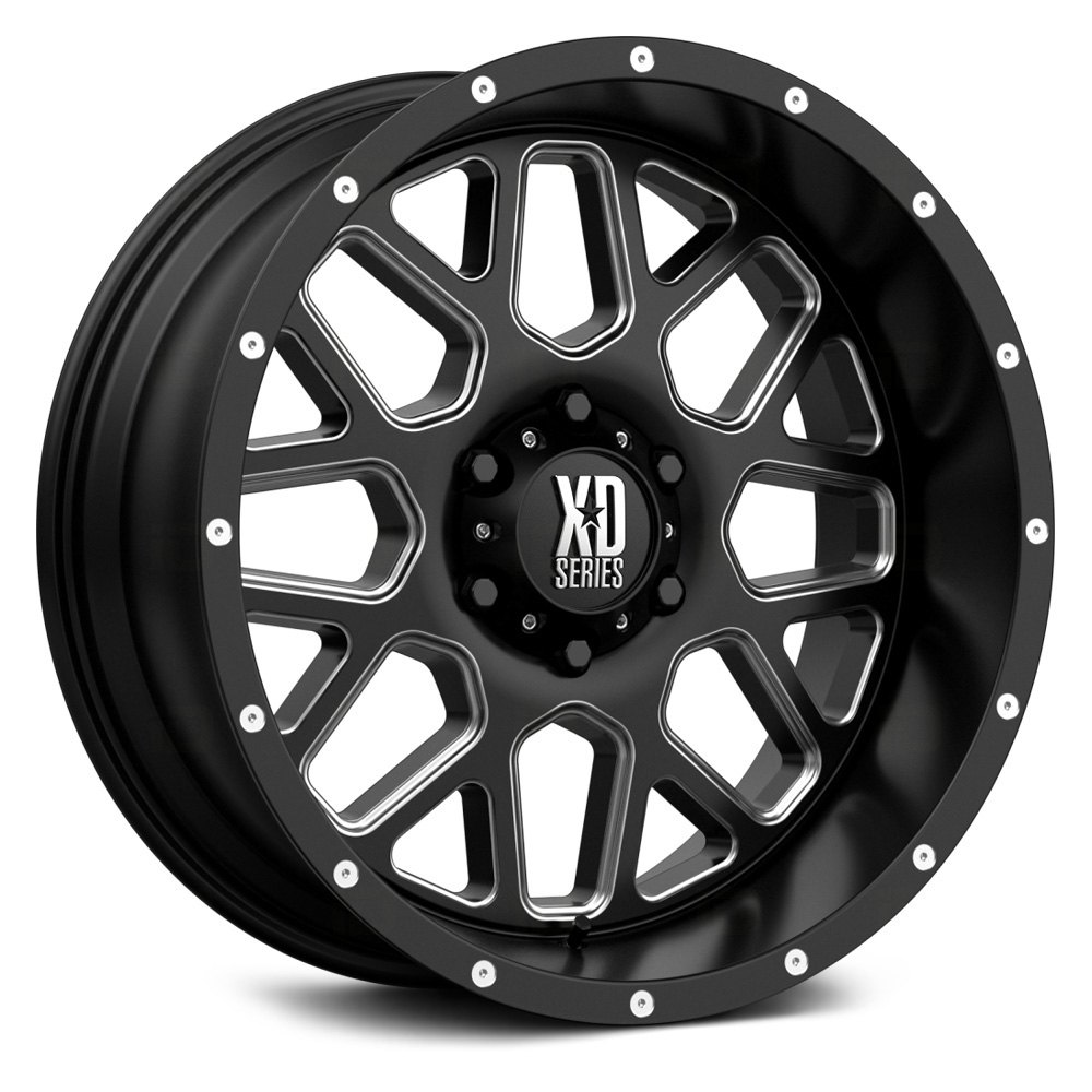 XD SERIES® XD820 GRENADE Wheels - Satin Black with Milled Accents Rims