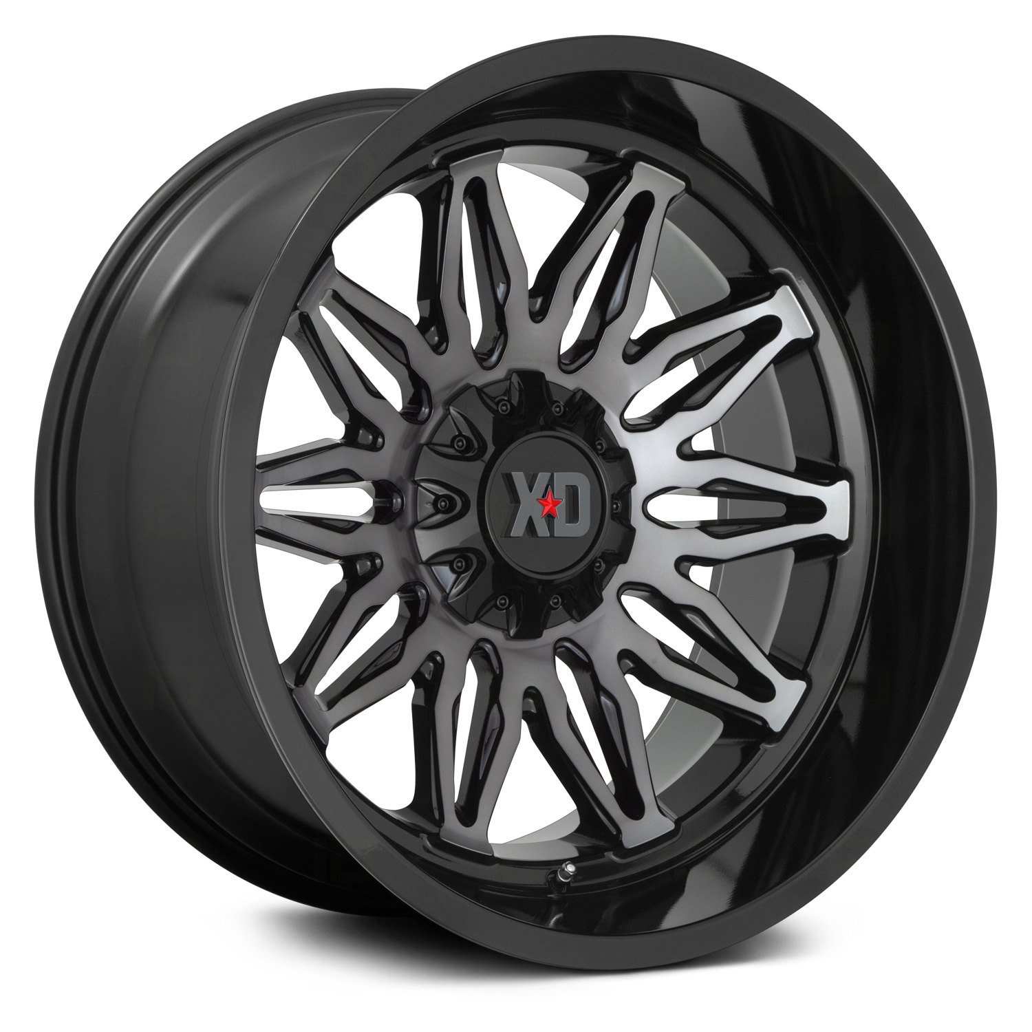 XD SERIES® XD859 GUNNER Wheels - Gloss Black with Gray Tint Rims