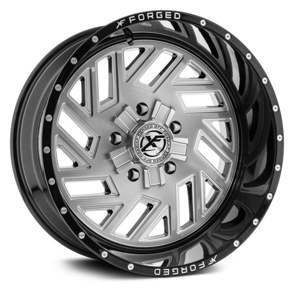 XF OFF-ROAD® XFX-304 Wheels - Milled Brushed with Black Lip Rims