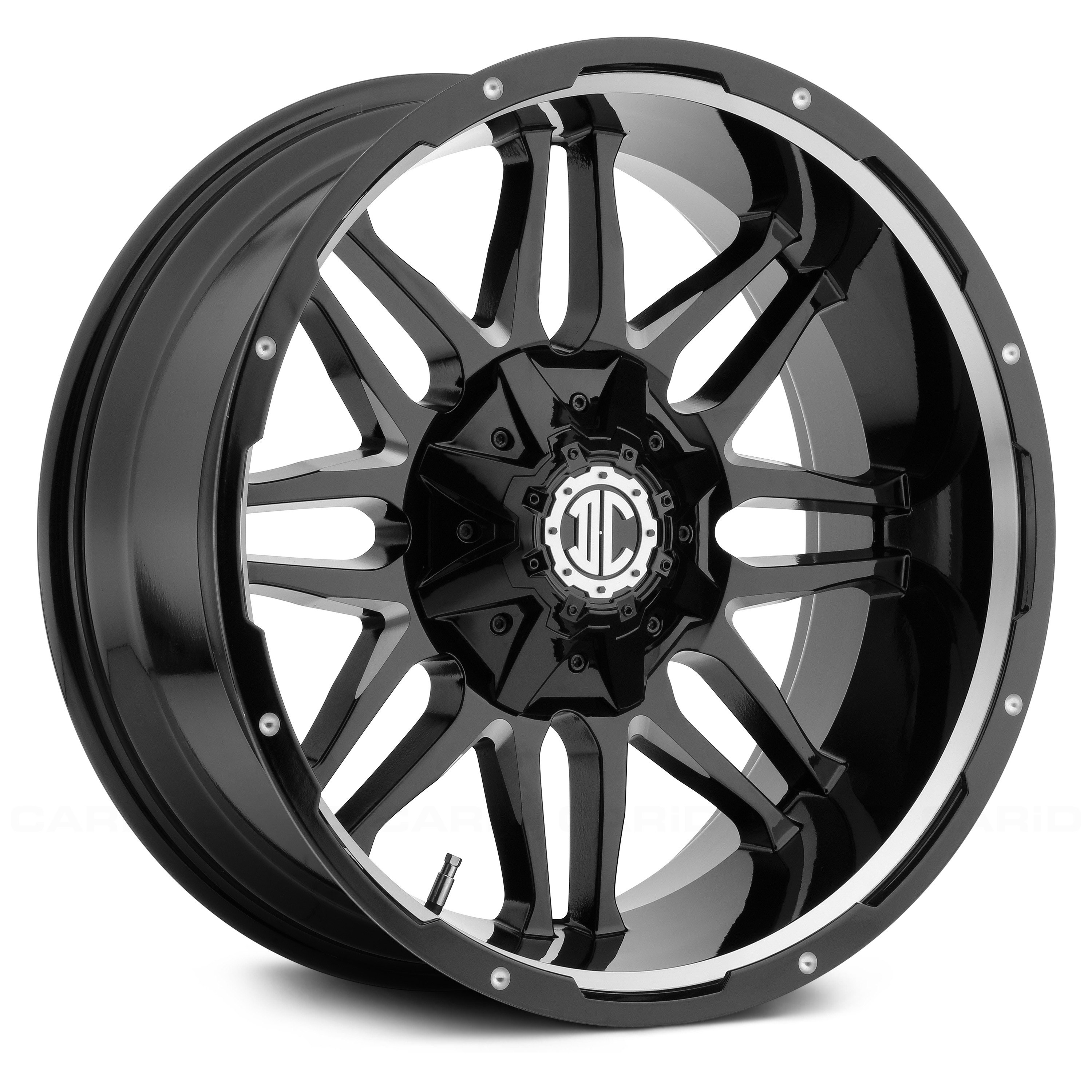 XTREME® NX-9 Wheels - Midnight Black with Military Milling and Undercut ...